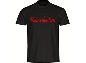 4068859159184 - multifanshop Herren T-Shirt - Kaiserslautern - Schriftzug - Druck rot - Männer