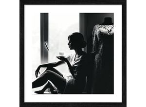 4019449475498 - Gerahmtes Bild LADY DRINKING (BHT 3250x3250x180 cm) PRO ART