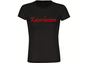 4068859159344 - multifanshop Damen T-Shirt - Kaiserslautern - Schriftzug - Druck rot - Frauen