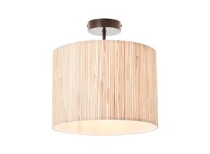 4004353394768 - BRILLIANT Lampe Wimea Deckenleuchte 30cm schwarz holzfarbend 1x A60 E27 52W Für LED-Leuchtmittel geeignet - braun