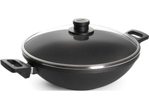 4032525021327 - Wok WOLL MADE IN GERMANY Nowo schwarz Pfannen Ø 32cm + Höhe 15cm Wok von Hand gegossen Ø 32 cm Made in Germany B34cm H15cm L59cm