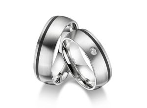 4069415253629 - Partnerring MARRYA MARRYA Edelstahl Ringe Trauringe Eheringe Partnerringe Fingerringe Gr 48 Edelstahl silberfarben (herren ring silber) Damen