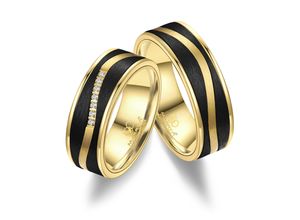 4069415273641 - Partnerring MARRYA MARRYA Carbon Ringe Trauringe Eheringe Partnerringe Fingerringe Gr 48 Carbon schwarz (herren ring schwarz gold) Damen