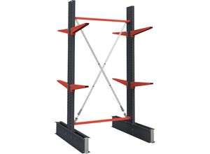 4061753286840 - Kragarmregal Attillo schwer doppelseitig HxB 2500 x 1000 mm Kragarm 600 mm Grundregal kaiserkraft