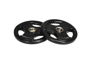 4255633511362 - SPORTNOW Hantelscheibe mit 5 cm Bohrung schwarz 32L x 32B x 4H cm olympiascheiben hantelscheiben 10 kg gewichtsscheiben 2er-set