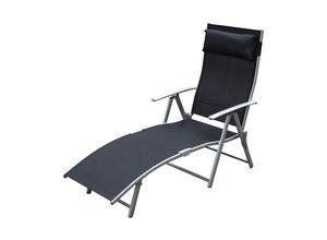 4250871247776 - Sonnenliege Strandliege Gartenliege Relaxliege klappbar mit Kissen Strand Metall + Stoff Sc