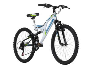 4250547531925 - KS Cycling Kinder-Mountainbike Fully 24 Zodiac weiss-grün RH 38 cm