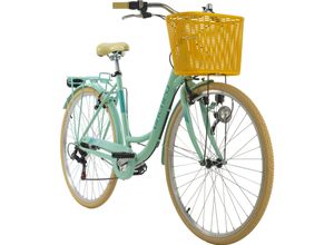 4250547528710 - KS Cycling Damenfahrrad 28 Cantaloupe mint mit Korb RH 48 cm