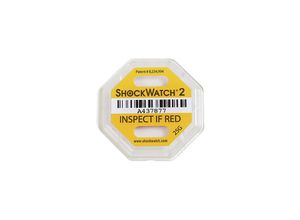 8057714368263 - Stoßindikatoren Shockwatch® 2 inkl Label VE 25 Stk 25 g 50 ms gelb ab 10 VE