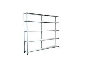 4004514122346 - Steckregal Stecksystem Grund- und Anbauregal Regale Metall weiß 2000x2200x350 mm 10 Böden Gr B H T 220 cm x 200 cm x 35 cm weiß Werkstatt-Regale