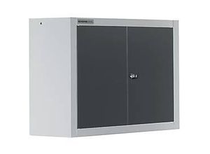 4051273646217 - Select Wandschrank MS 750 zweitürig mit Zwischenboden B 750 x T 320 x H 600 mm Stahl weißaluminium anthrazitgrau