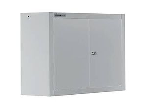 4051273646125 - Select Wandschrank MS 750 zweitürig mit Zwischenboden B 750 x T 320 x H 600 mm Stahl weißaluminium weißaluminium