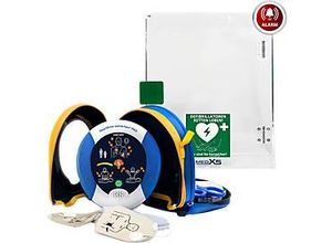 4260301056465 - HeartSine SAM500P Reanimations-Defibrillator AED mit manueller Schockabgabe mit Alarm 4 Jahre Allgefahren-Zusatzversicherung im Acrylglaswandkasten