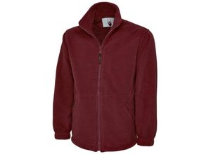 5055682056819 - Uneek - Extra dicke Unisex Fleecejacke 300 g m² Antipilling Weinrot 3XL - Weinrot