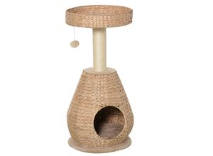 4251774909709 - Katzenbaum Kratzbaum Kätzchen Möbel mit Katzenhöhle Ballspielzeug Sisal weiche Plüsch Höhe 825 cm G