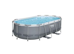 6942138976892 - Bestway® Power Steel™ Frame Pool Set mit Filterpumpe 427 x 250 x 100 cm  grau oval