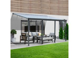 4058166024770 - HOME DELUXE Terrassenüberdachung SOLIS - 618 x 303 x 226   278 cm Grau