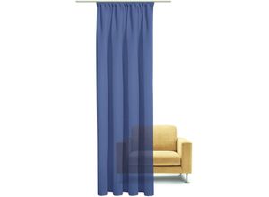 4007863634775 - Gardine Senja Gr 1 blau (petrol) Gardinen 245cm Kräuselband 140cm Polyester Fertigschal uni - nature line B140cm H245cm