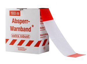 4018945110353 - Heka Werkzeuge GmbH Absperrband 100 m rot weiß