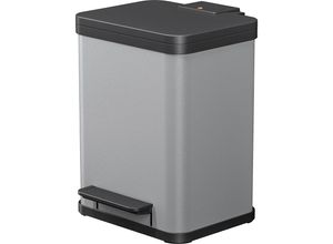 4007126016126 - Hailo Öko Duo Plus M Mülltrenner 2 x 9 Liter Mülleimer mit zwei herausnehmbaren Inneneimern Farbe silber
