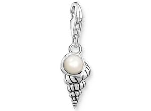 4051245518030 - Charm-Einhänger THOMAS SABO MuschelOptik mit Perle 1891-082-14 Charms bunt (silberfarben weiß) Damen mit Süßwasserzuchtperle