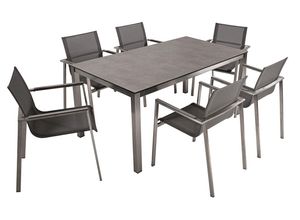 4041908125262 - Sitzgruppe Sienna grau  silber Kunststoff Metall 7-teilig 4041908125262 Garden Pleasure