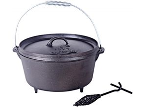 4250373204628 - Mm_unverified_brand - Dutch Oven Feuertopf Set El Fuego Gusseisen Topf Schmortopf bbq Grillen Bräter 550 Liter