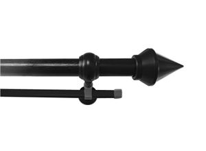 9002777186414 - Gardinenstange GARESA SEMARA Gardinenstangen Gr L 210 cm Ø 28 mm 2 läufig schwarz Kinder Gardinenstangen für Vorhanggarnitur Kunststoff verlängerbar mit Ringe2 Lauf Gleiter