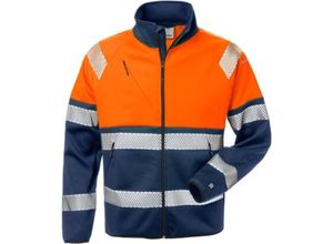 7322302837454 - Fristads - 129509-271-3XL High Vis Sweatjacke Kl 1 4517 ssl - Reißverschluss bis