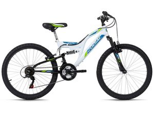 4250547531925 - KS Cycling Kinder-Mountainbike Fully 24 Zodiac weiss-grün RH 38 cm