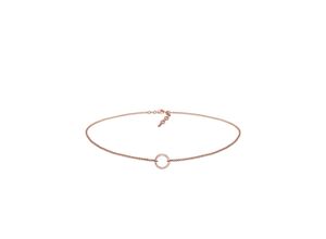 4050878552909 - Collier ELLI Choker Anhänger Kreis Rund 925 Silber Halsketten Gr 38 Silber 925 (Sterlingsilber) Länge 38 cm rosegold Damen