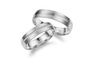 4069415326859 - Verlobungsring MARRYA MARRYA Edelstahl Ringe Trauringe Eheringe Partnerringe Fingerringe Gr 48 Edelstahl silberfarben (herren ring silber) Damen