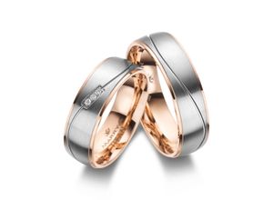 4069415345560 - Verlobungsring MARRYA MARRYA Titan Ringe Trauringe Eheringe Partnerringe Fingerringe Gr 48 Titan rosegold (damen ring silber rosé) Damen