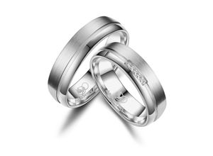 4069415308138 - Trauring MARRYA MARRYA Titan Ringe Trauringe Eheringe Partnerringe Fingerringe Gr 48 Titan silberfarben (herren ring silber) Damen