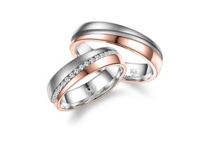 4069415292000 - Trauring MARRYA MARRYA Edelstahl Ringe Trauringe Eheringe Partnerringe Fingerringe Gr 48 Edelstahl rosegold (damen ring silber rosé) Damen