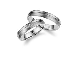 4069415307872 - Trauring MARRYA MARRYA Titan Ringe Trauringe Eheringe Partnerringe Fingerringe Gr 48 Titan silberfarben (herren ring silber) Damen