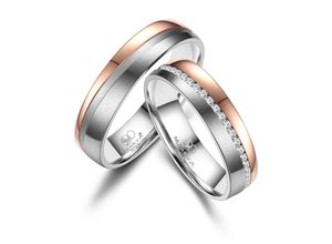 4069415346345 - Verlobungsring MARRYA MARRYA Titan Ringe Trauringe Eheringe Partnerringe Fingerringe Gr 48 Titan rosegold (damen ring silber rosé) Damen