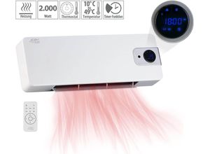 4022107392273 - Sichler Keramik Wandheizlüfter LV-820w mit digitalem Thermostat Oszillation 2000 W