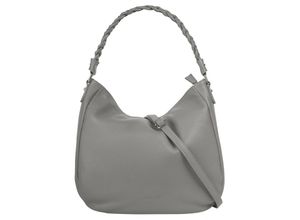 4260543062569 - Henkeltasche SAMANTHA LOOK Damen Gr B H T 34cm x 31cm x 10cm onesize grau Leder leicht glänzend unifarben Taschen echt Leder Made in Italy