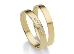 4007972649745 - Trauring FIRETTI Schmuck Geschenk Gold 375 Hochzeit Ehering LIEBE Fingerringe Gr 50 ohne Brillanten Gelbgold 585 3 mm gelb (gelbgoldfarben) Trauringe Made in Germany wahlweise mit oder ohne Brillanten