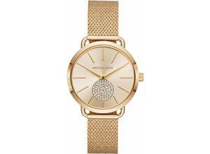 4053858991248 - Quarzuhr MICHAEL KORS PORTIA MK3844 Armbanduhren goldfarben Damen Quarzuhren Armbanduhr Damenuhr analog Glassteine