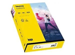 4011211076407 - Farbiges Kopierpapier tecno colors DIN A4 80 g m² intensivgelb 1 Paket = 500 Blatt