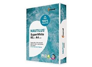 9003974433967 - NAUTILUS® Recyclingpapier SuperWhite CO2 neutral DIN A4 80 g qm 500 Blatt