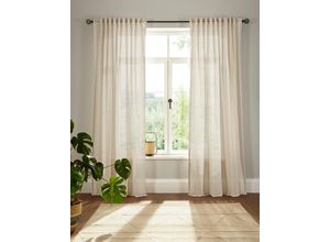 4004567276300 - Vorhang ELBGESTOEBER Elbsegel 2 Gardinen Gr 150 cm Multifunktionsband 142 cm beige (ecru) Esszimmergardinen Gardine basic transparent monochrom bis 295 cm Länge