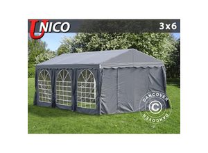 5710828556782 - Partyzelt Pavillon Festzelt UNICO 3x6m Dunkelgrau