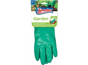 3384123730271 - Gartenhandschuhe Garden Damenhandschuh für feuchte Gartenarbeit Nitril Klettverschluss - Größe7 - Spontex