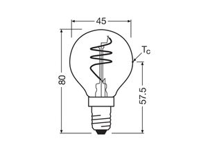 4058075836761 - Vintage 1906 Classic ist eine warmweiße dimmbare LED-Lampe in Miniballform mit spiralförmigem Filament Sie bietet 49 w für 470 lm E14 Fassung