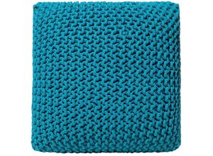 4260602370246 - Pouf Seeblau Baumwolle Rechteckig Modern Minimalismus