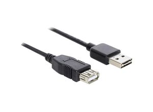 4043619833733 - USB-Kabel usb 20 usb-a Stecker usb-a Buchse 500 m Schwarz beidseitig verwendbarer Stecker - Delock