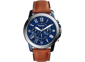 4053858602526 - Chronograph FOSSIL GRANT FS5151 Armbanduhren braun Herren Hochzeitsmode Quarzuhr Armbanduhr Herrenuhr Stoppfunktion 1224-Std-Anzeige